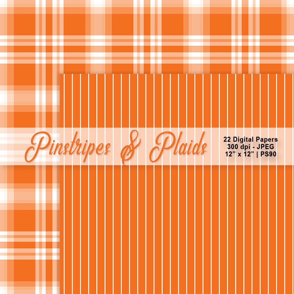 Pinstripes & Plaid Digital Scrapbook Paper Plaid Background | Etsy
