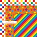 Rainbow Mix Digital Papers, Rainbow Clipart, Digital Rainbow ...