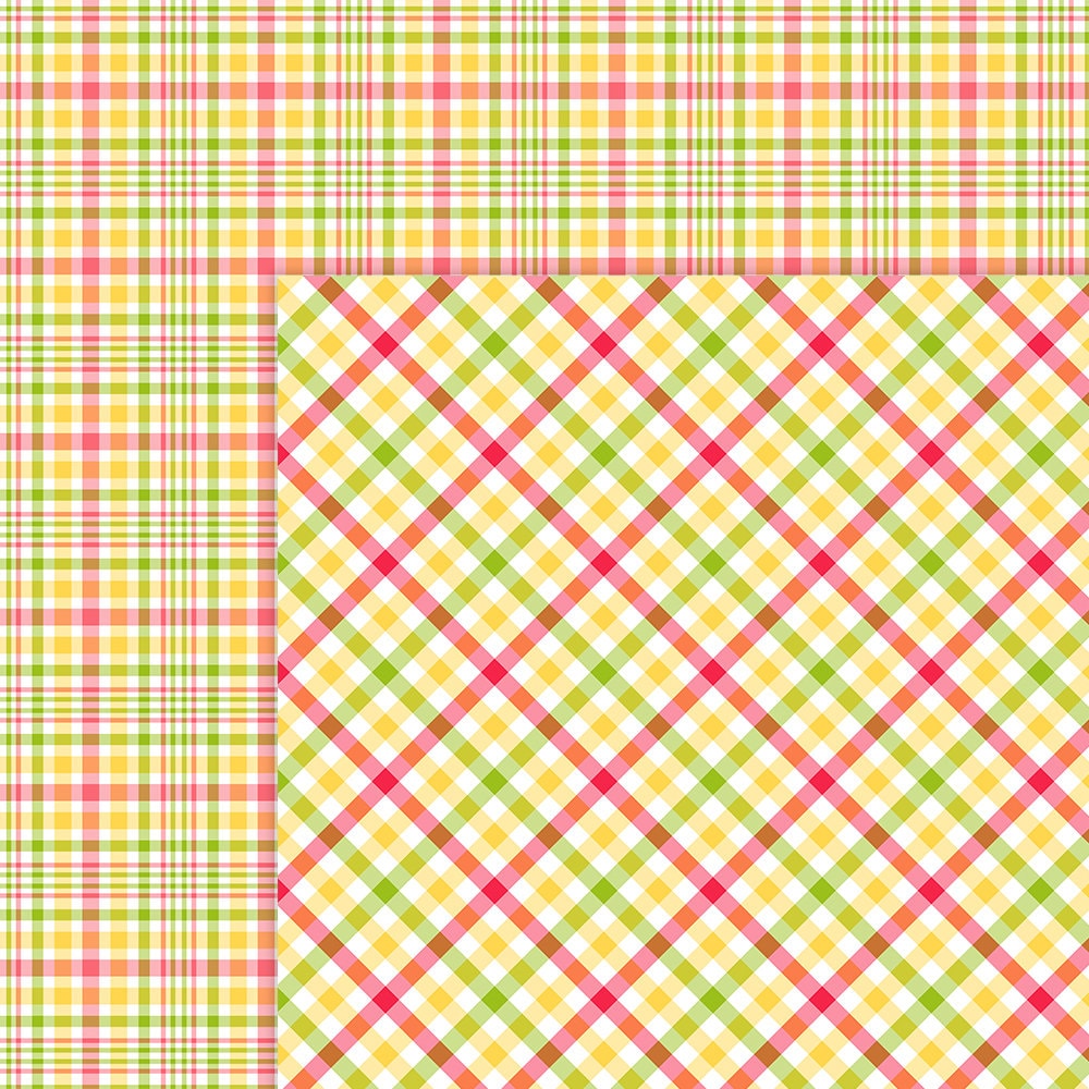 Summer Plaids Digital Paper, Plaid Background Paper, Printable Plaids ...