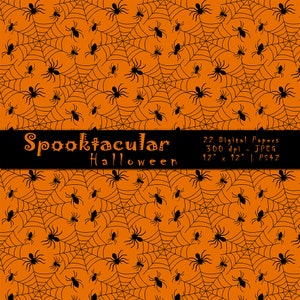 Halloween Paper, Digital Halloween, Orange and Black Paper, Purple ...
