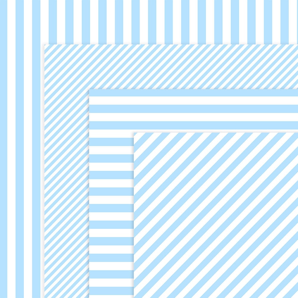 Baby Blue Digital Patterned Papers Baby Shower Baby Blue & - Etsy