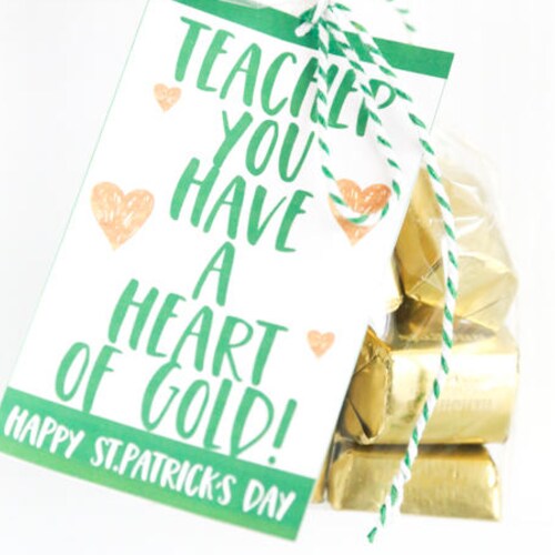 Teacher You Have a Heart of Gold Printables for St. | Etsy