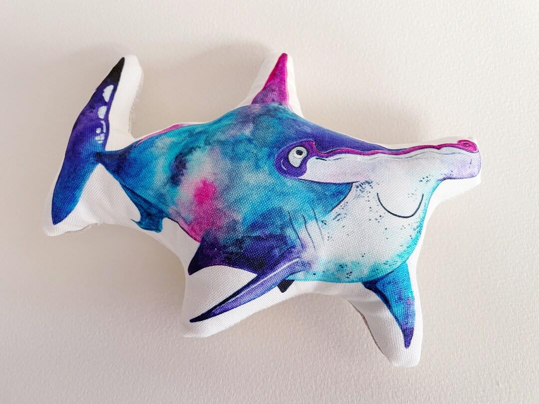 Happy Hammerhead Shark Softie Plush Pillow Toy - Etsy