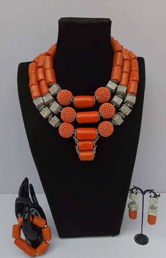 Africa Nigeria Bead Traditional Edo Igbo Three piece Original | Etsy