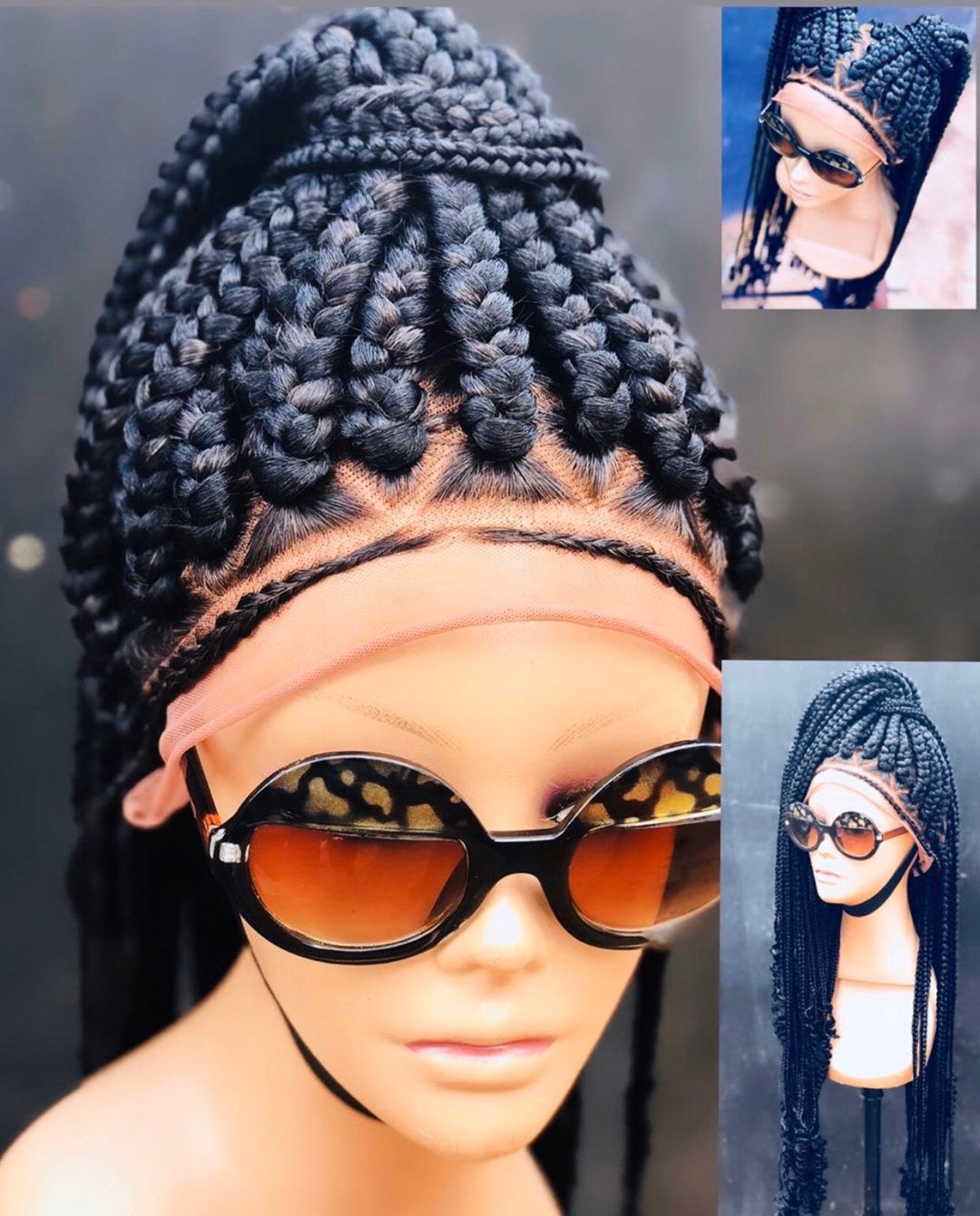 Nigerian Handmade African Braids Ready to Wear Braid Wigs Long Single ...