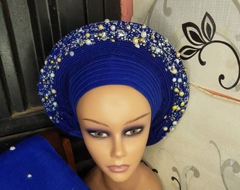 Royal Blue Gele - Etsy