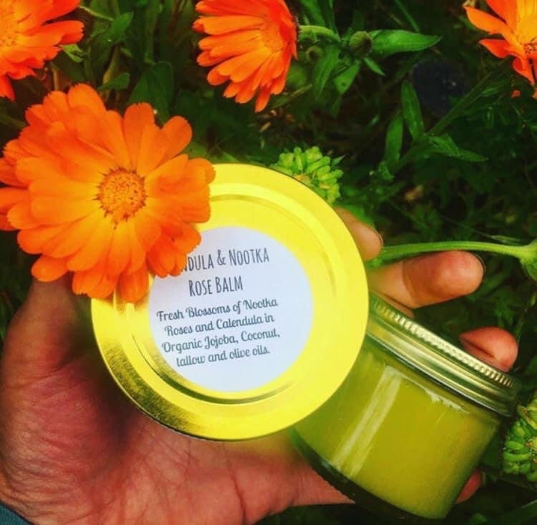 Tallowed Calendula & Nootka Rose Balm - Etsy