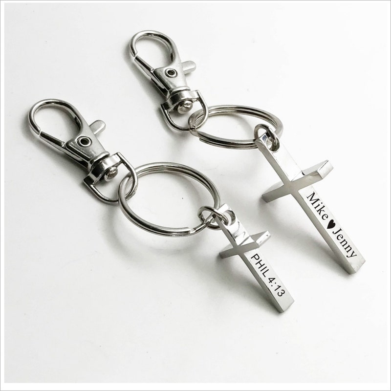 Cross Key Chain - Etsy