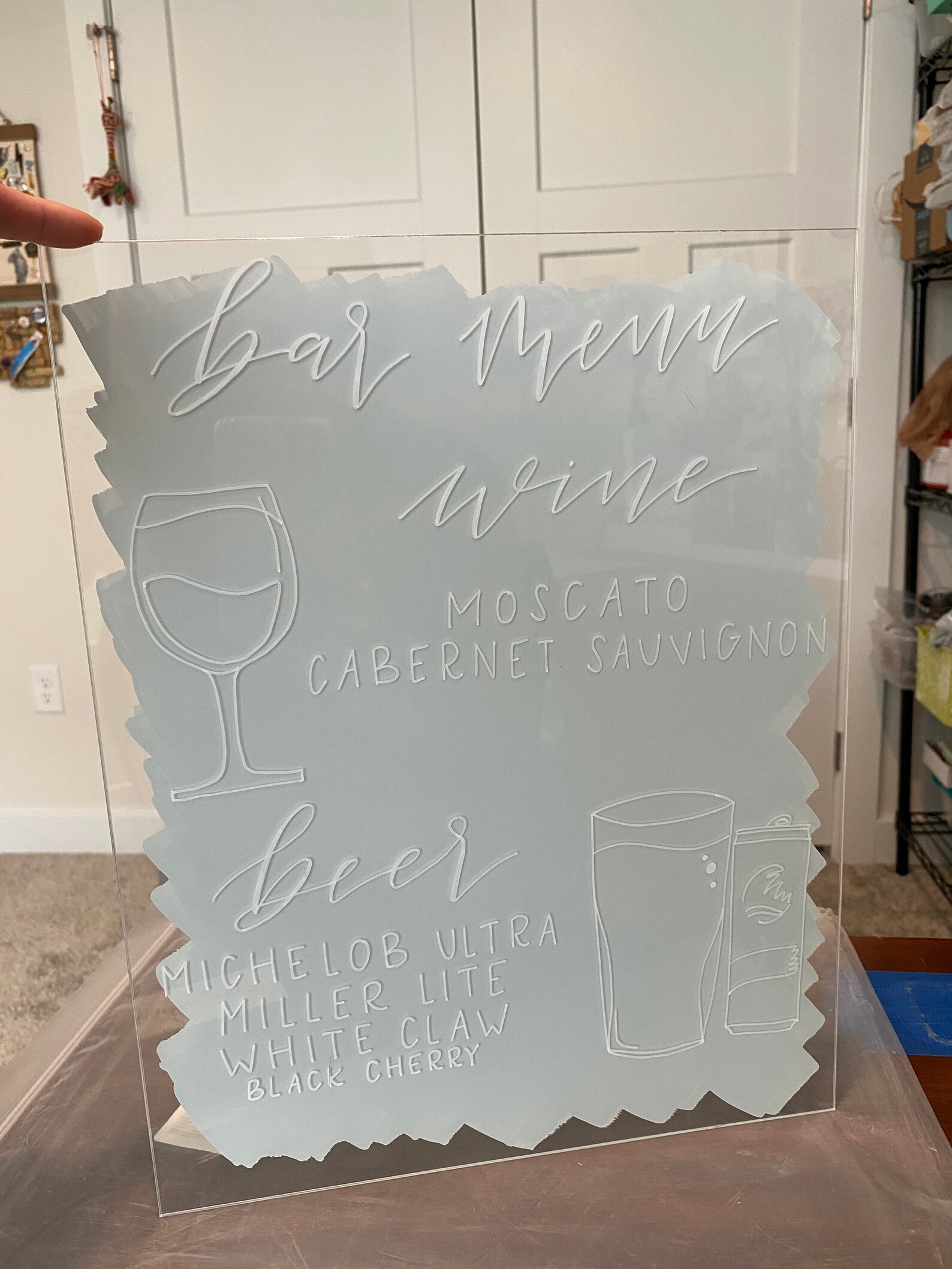 Custom Acrylic Bar Menu Sign for Wedding Bar Menu Signage - Etsy
