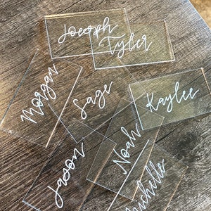 Acrylic Place Cards for Names for Wedding Favors, Wedding Place Cards ...