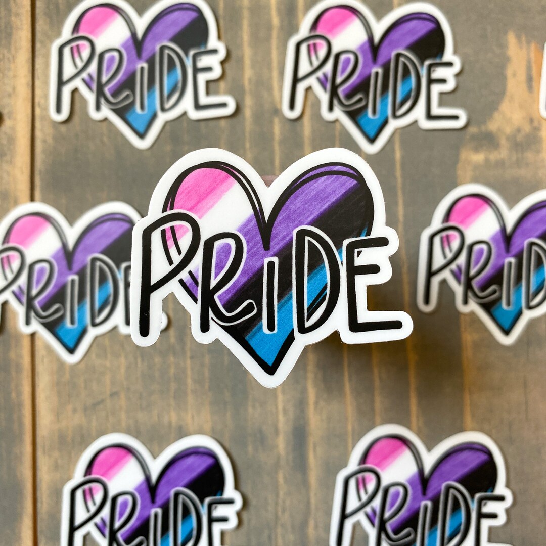 STICKER Genderfluid Gender Fluid Friend Gift Lucky Shadow - Etsy