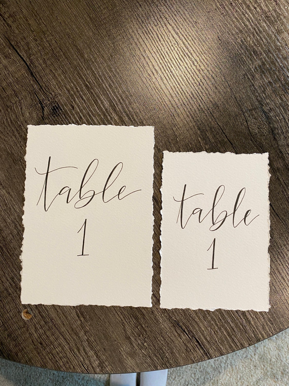 Table Number Inserts for Wedding Decor Frames Hand Torn - Etsy