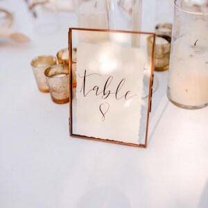 Table Number Inserts for Wedding Decor Frames, Hand Torn Deckled Edge ...