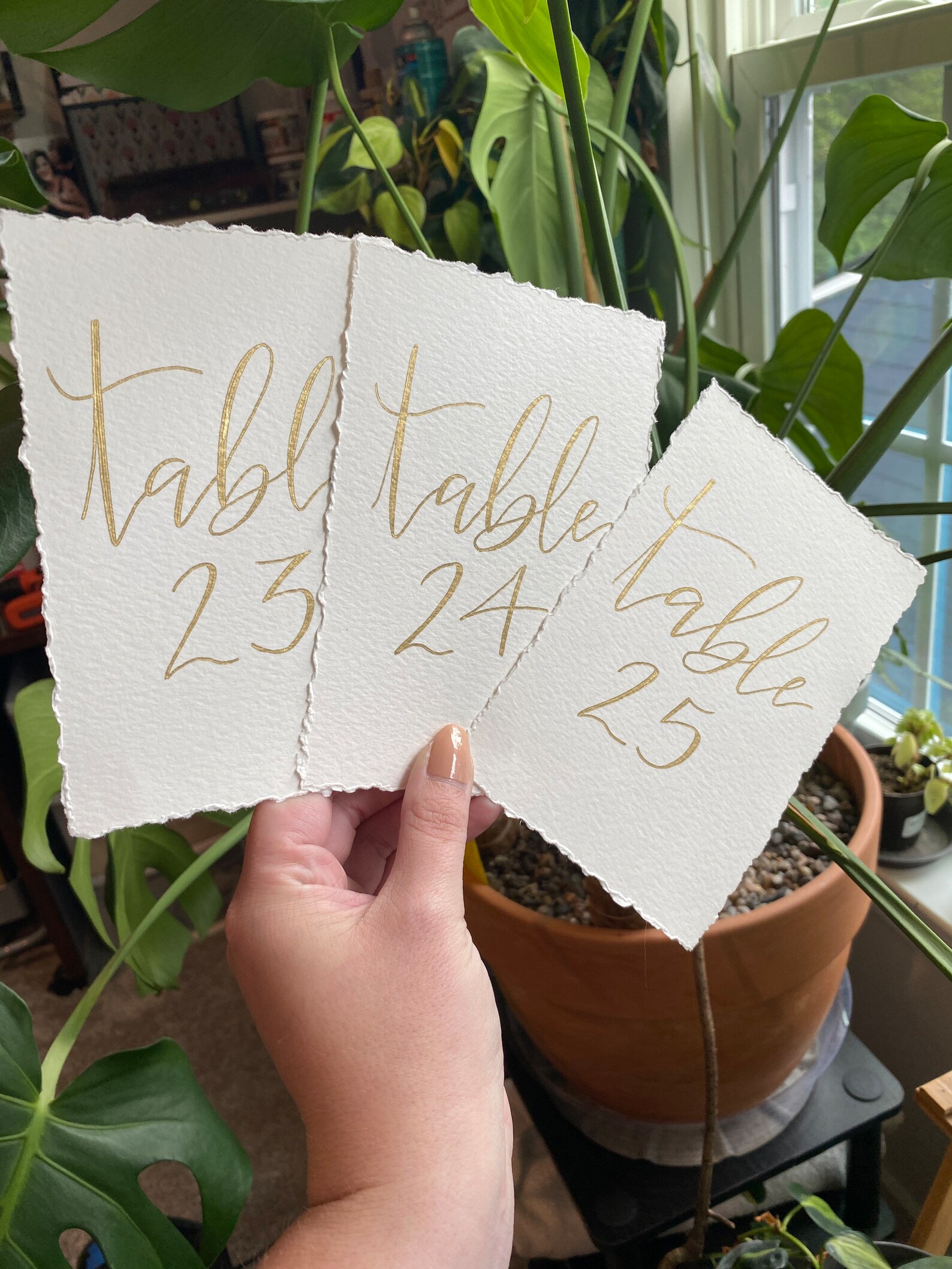 Table Number Inserts for Wedding Decor Frames Hand Torn - Etsy