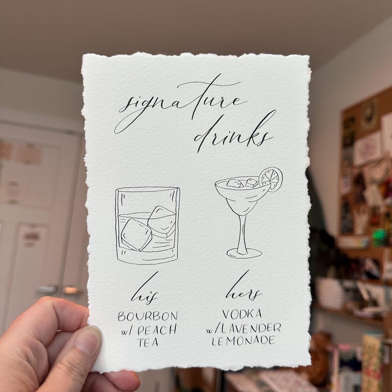 Drink Calligraphy - Etsy