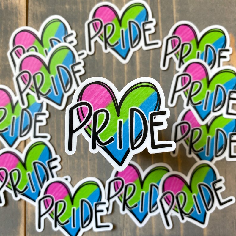 STICKER Poly Pride Polysexual Pride Sticker Pride Art - Etsy