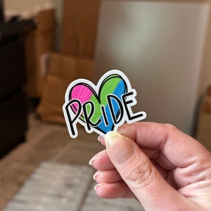 STICKER, Poly Pride, Polysexual, Pride Sticker, Pride Art, Friend Gift ...