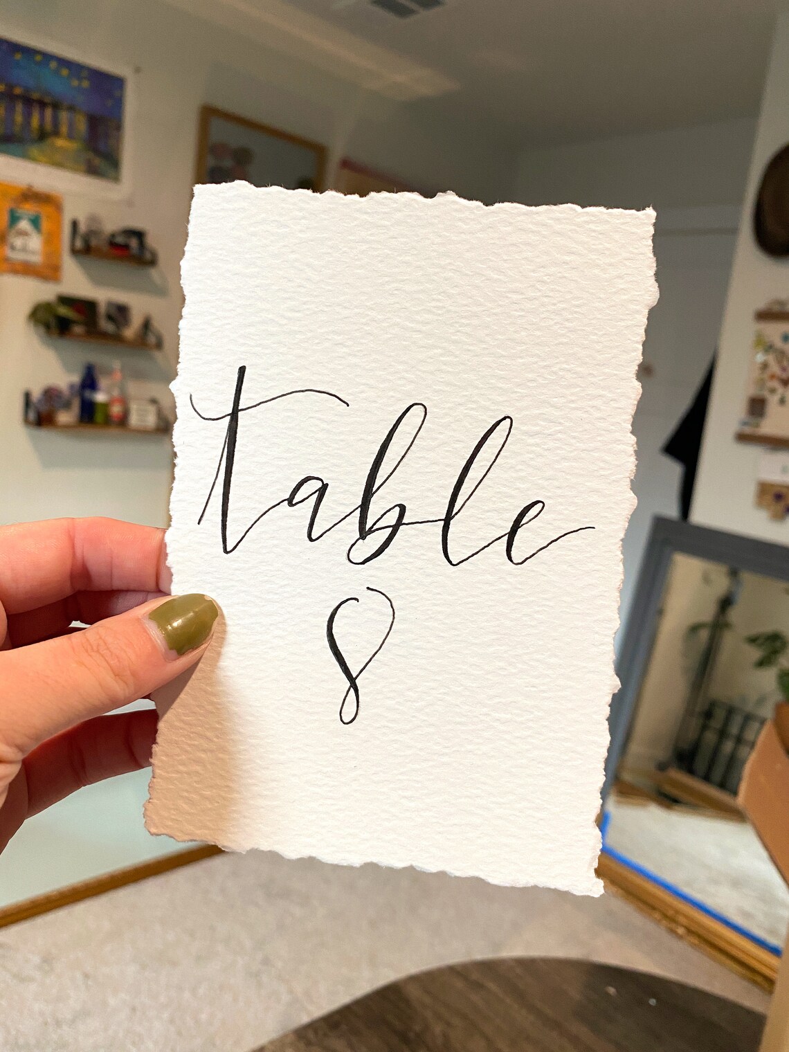 Table Number Inserts for Wedding Decor Frames Hand Torn - Etsy
