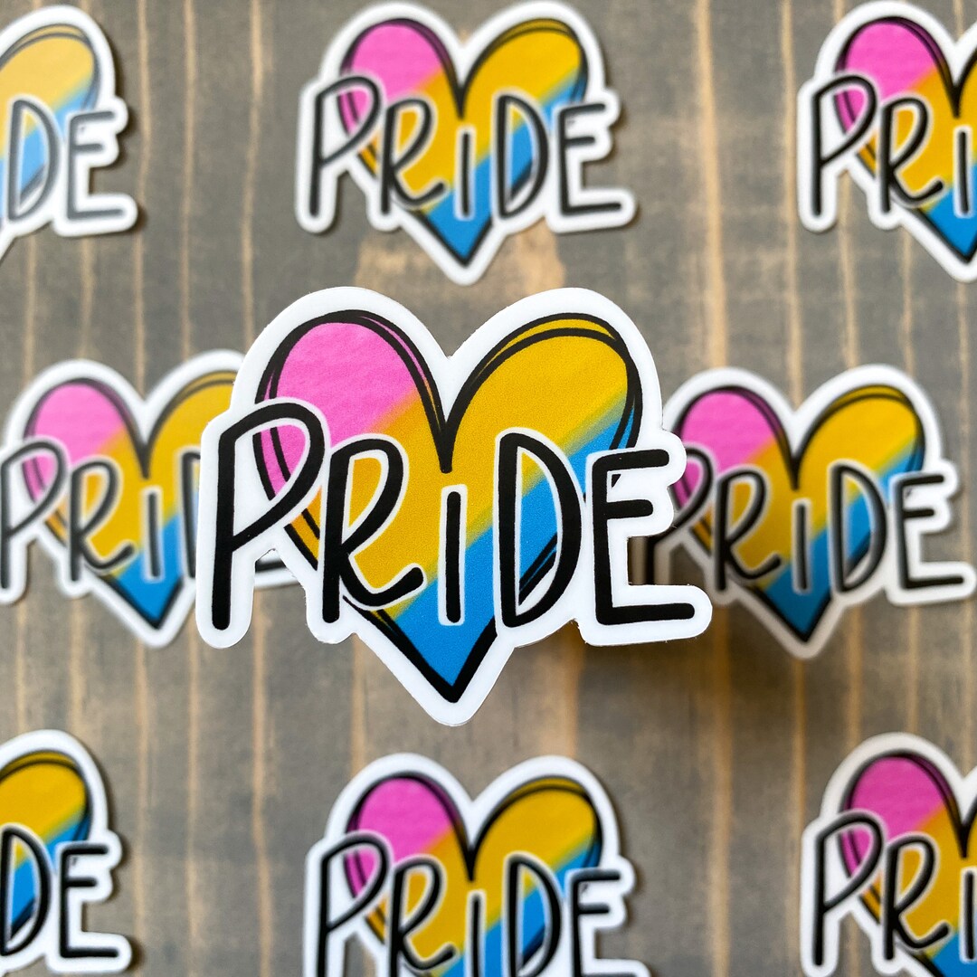 STICKER, Pansexual Pride, Pan Sticker, Vinyl Sticker, Lucky Shadow Shop ...