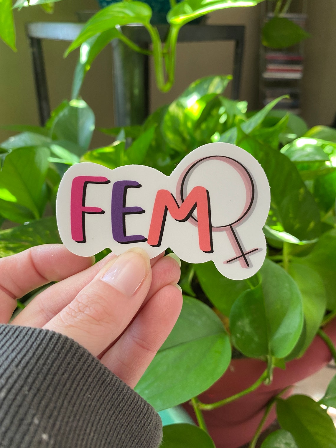 Fem STICKER Feminine Sticker Design Friend Gift Vinyl - Etsy