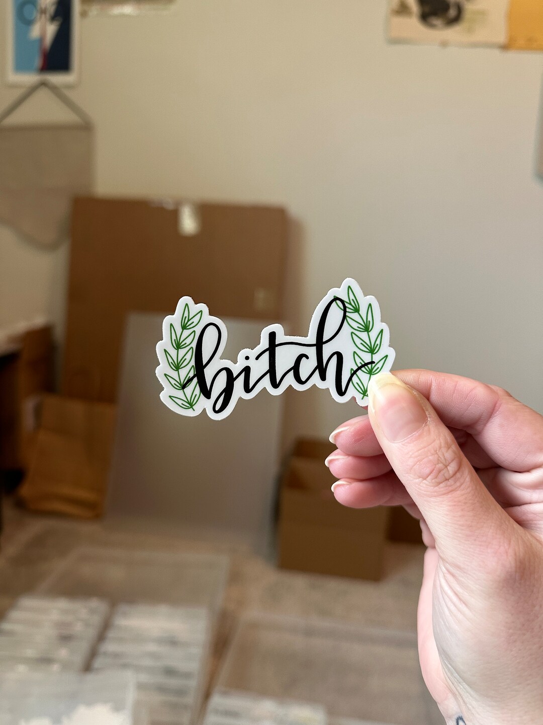 MATURE Sticker Gift, Bitch STICKER, Potty Mouth, Dirty Word, Female Dog ...