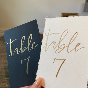 Table Number Inserts for Wedding Decor Frames, Hand Torn Deckled Edge ...