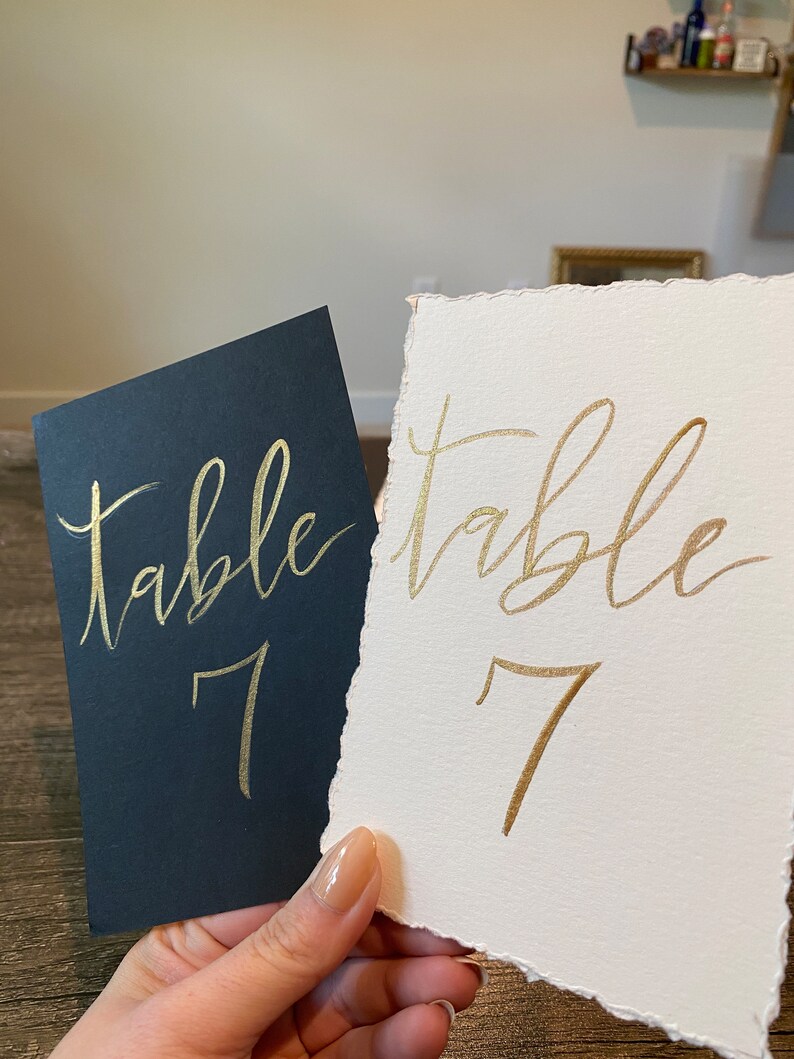 Table Number Inserts for Wedding Decor Frames Hand Torn - Etsy