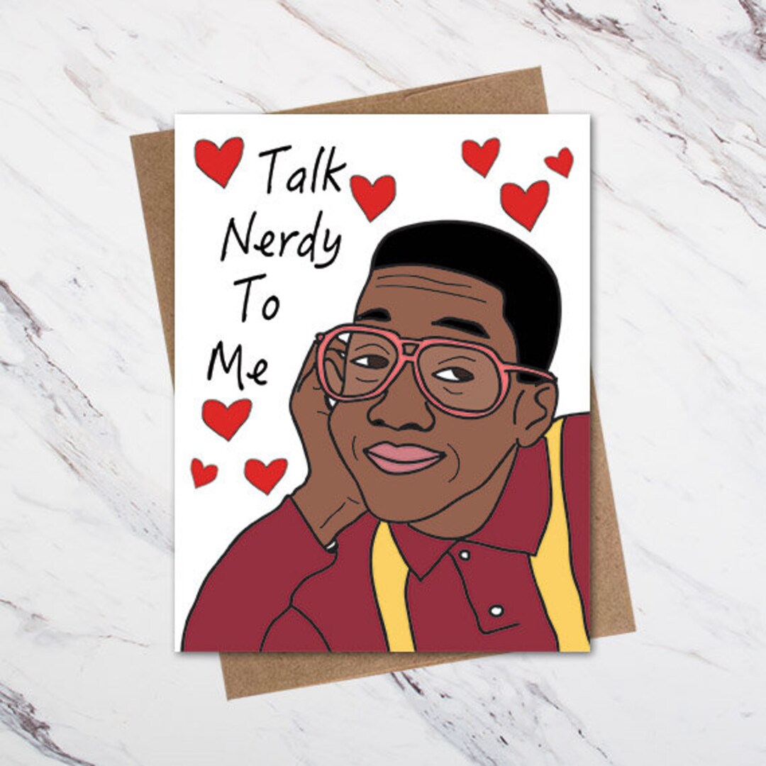 Funny Valentine Card, Urkel Love Card, Nerd Love Card, Urkel Valentine ...