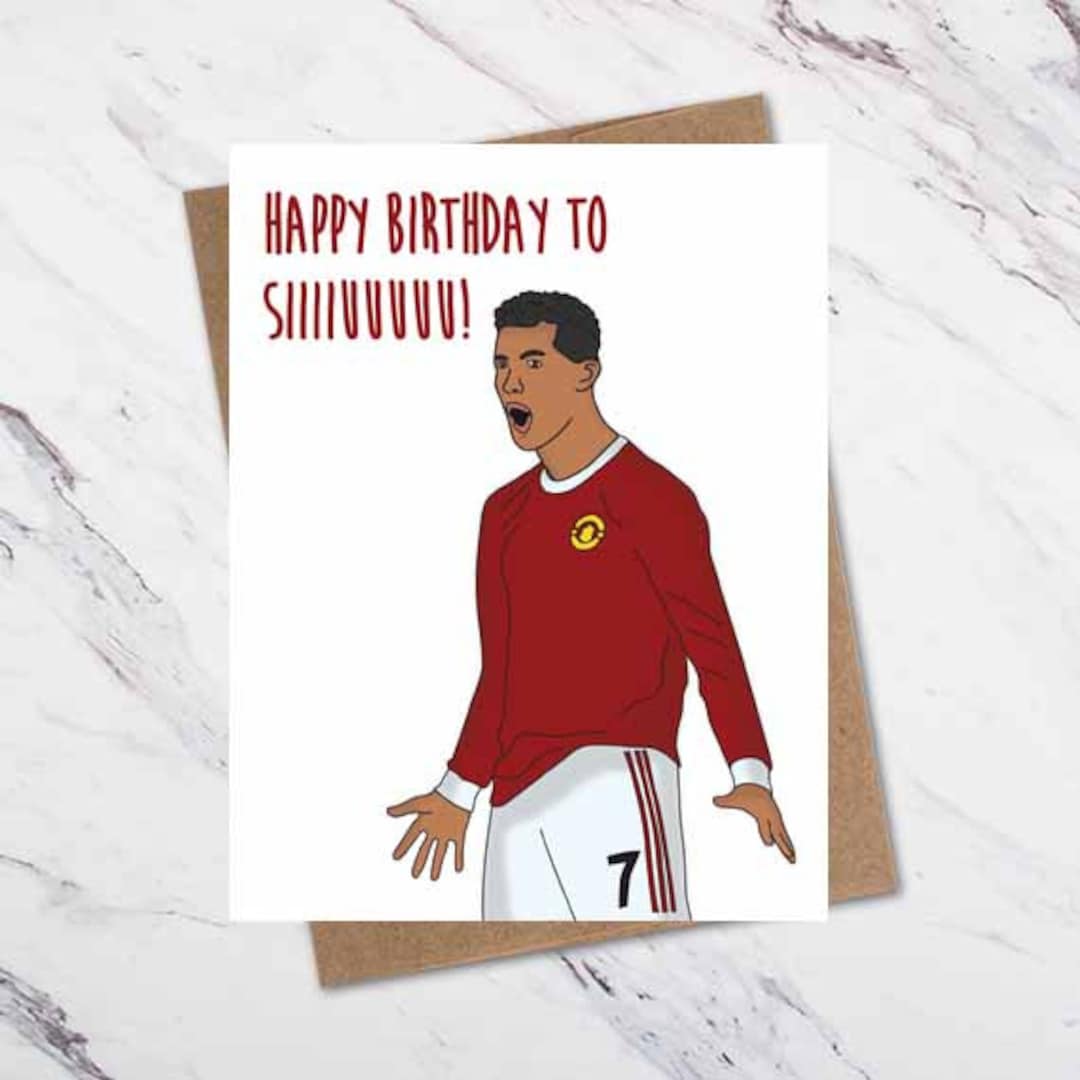 Cristiano Ronaldo Birthday Card - Etsy