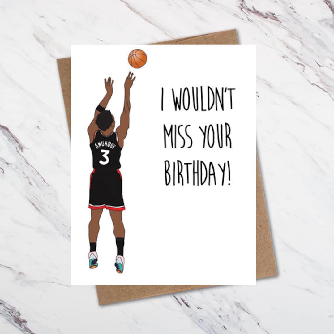 Toronto Raptors Birthday Card, O.G Anunoby Birthday Card - Etsy
