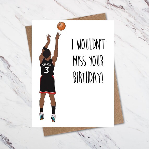 Toronto Raptors Birthday Card O.G Anunoby Birthday Card - Etsy