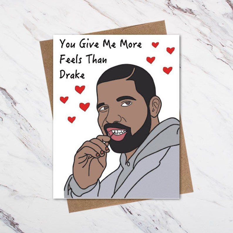 Drake Love Card Drake Valentine Card Funny Valentine Card - Etsy España