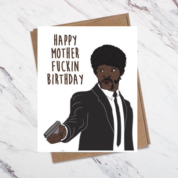 Pulp Fiction Birthday Card, Samuel L Jackson Birthday Card - Etsy