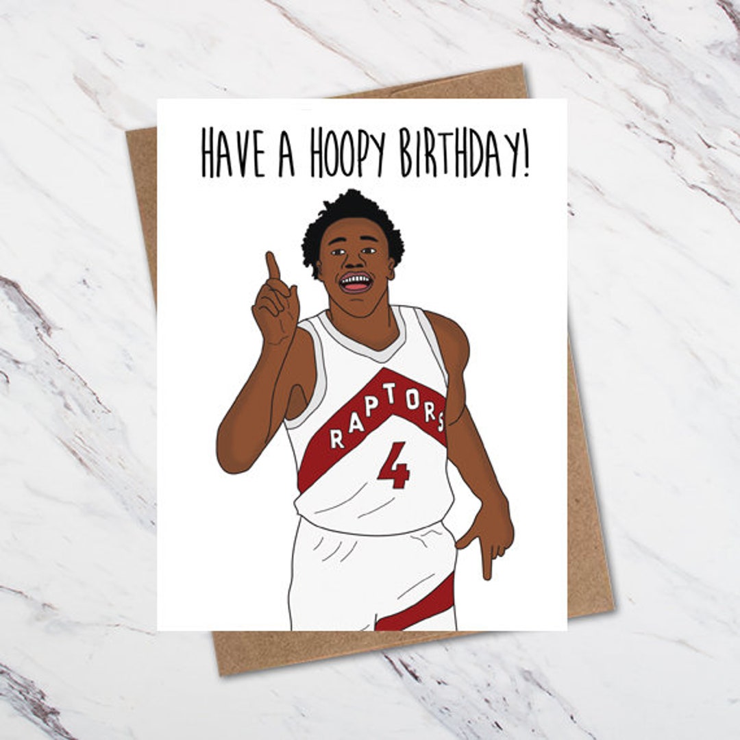 Toronto Raptors Birthday Card, Scottie Barnes Birthday Card - Etsy
