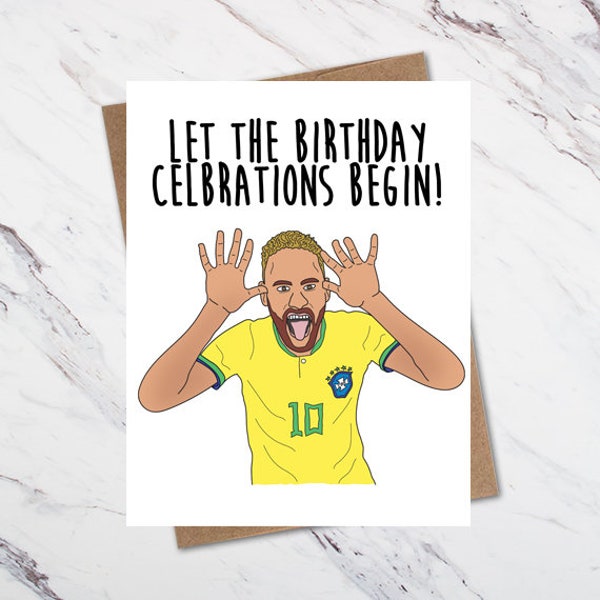Neymar Jr Birthday Card - Etsy