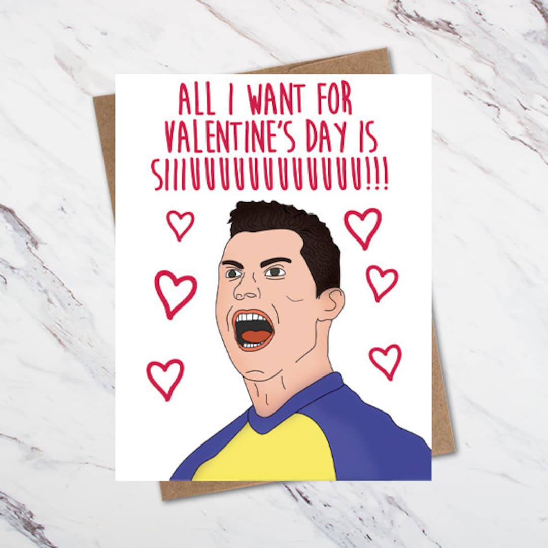 Ronaldo Valentine Card, Cristiano Ronaldo Valentines Day Card, Soccer ...
