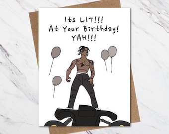 Travis Scott Birthday Card - Etsy Canada