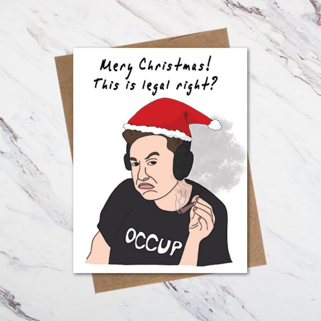 Elon Musk Christmas Card - Etsy
