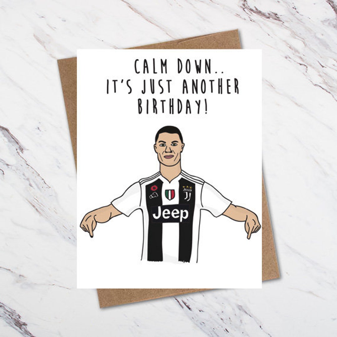 Ronaldo Birthday Card, Football Birthday Card, Cristiano Ronaldo Card ...