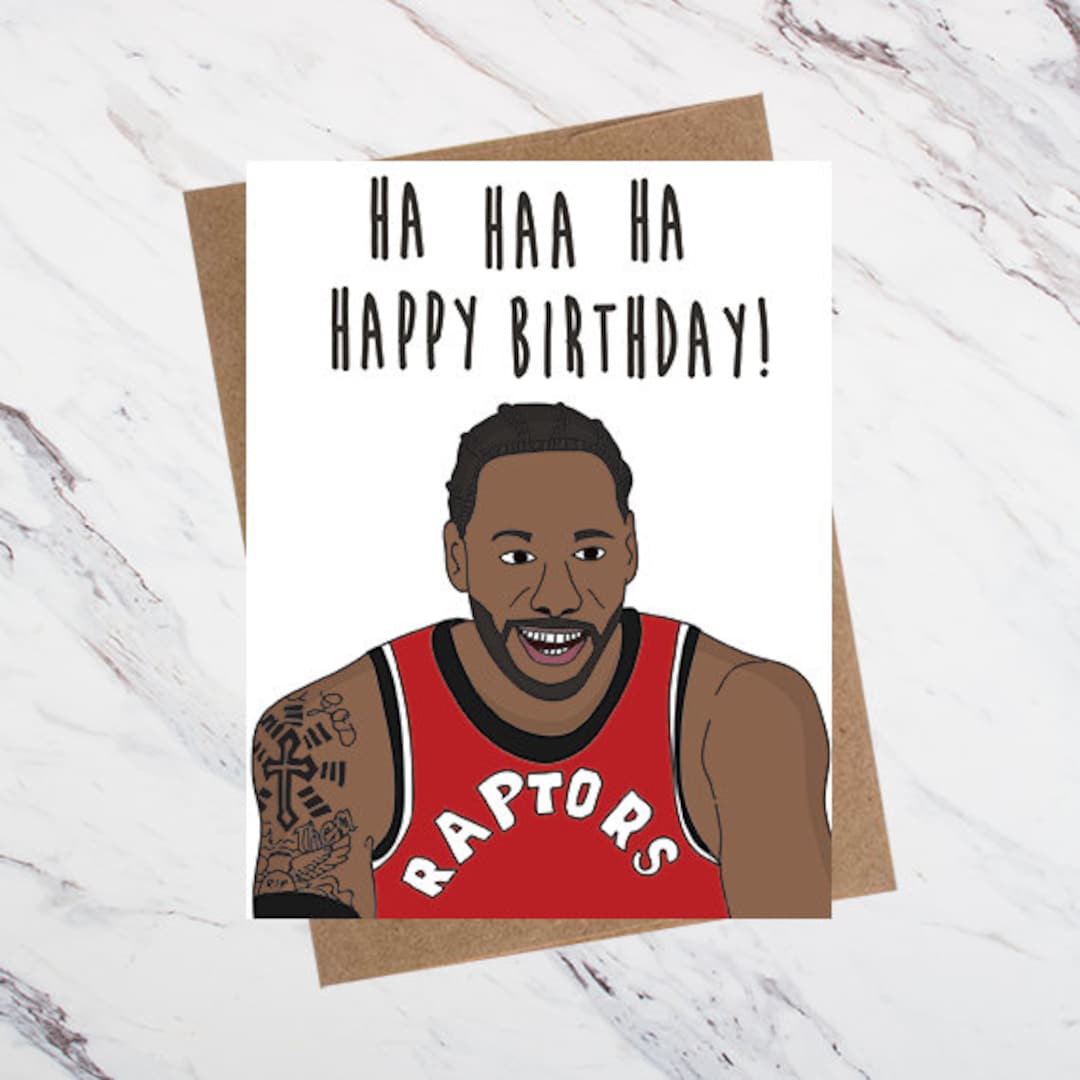 Basketball Birthday Card, Kawhi Leonard Birthday Card, Toronto Raptors ...