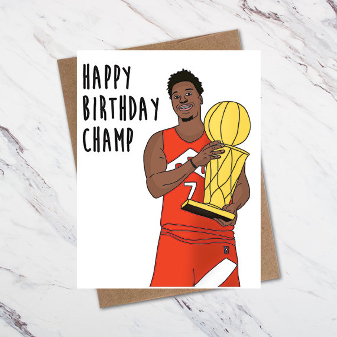 Toronto Raptors Birthday Card, Kyle Lowry Birthday Card, Basketball ...