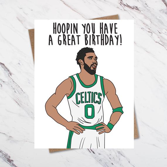 Jayson Tatum Birthday Card, Celtics Birthday Card - Etsy