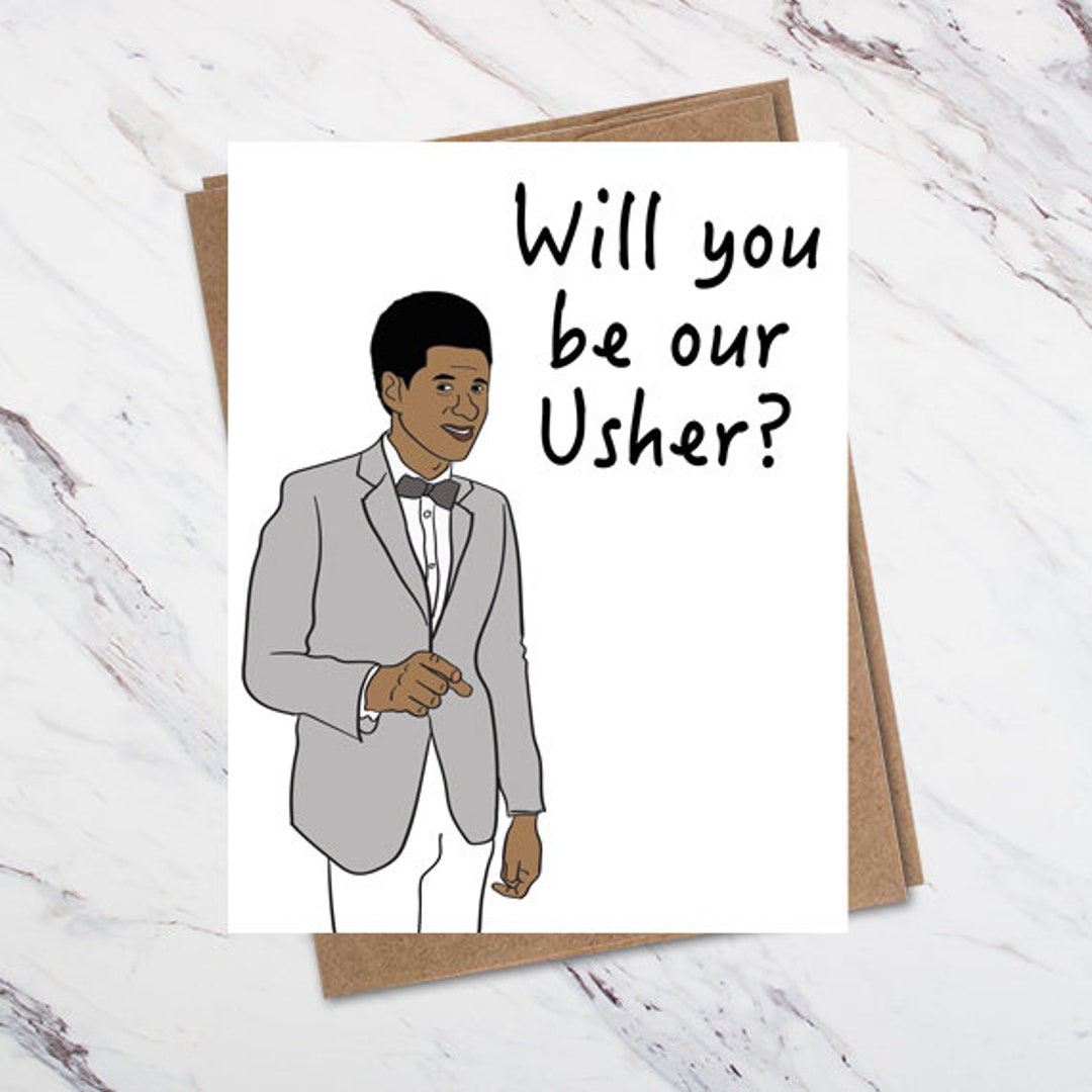 Funny Will You Be Our Usher Wedding Card, Funny Groomsmans Card, Funny ...