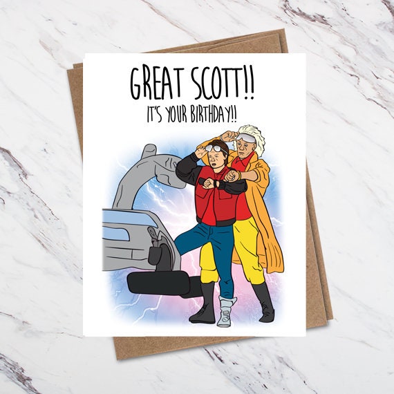 Back to the Future Birthday Card - Etsy Canada