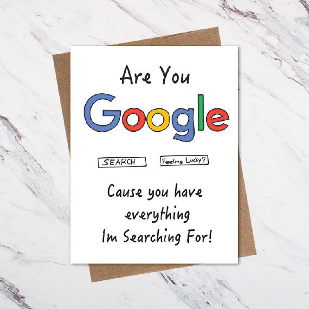 Google Love Card, Valentines Card, Funny Valentine Card - Etsy