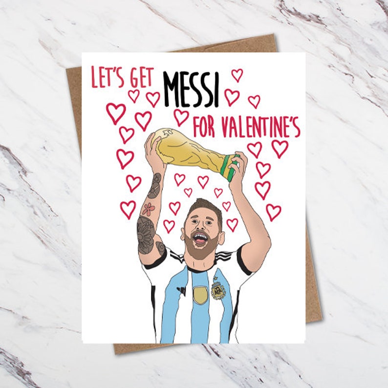 Lionel Messi Valentine Card - Etsy