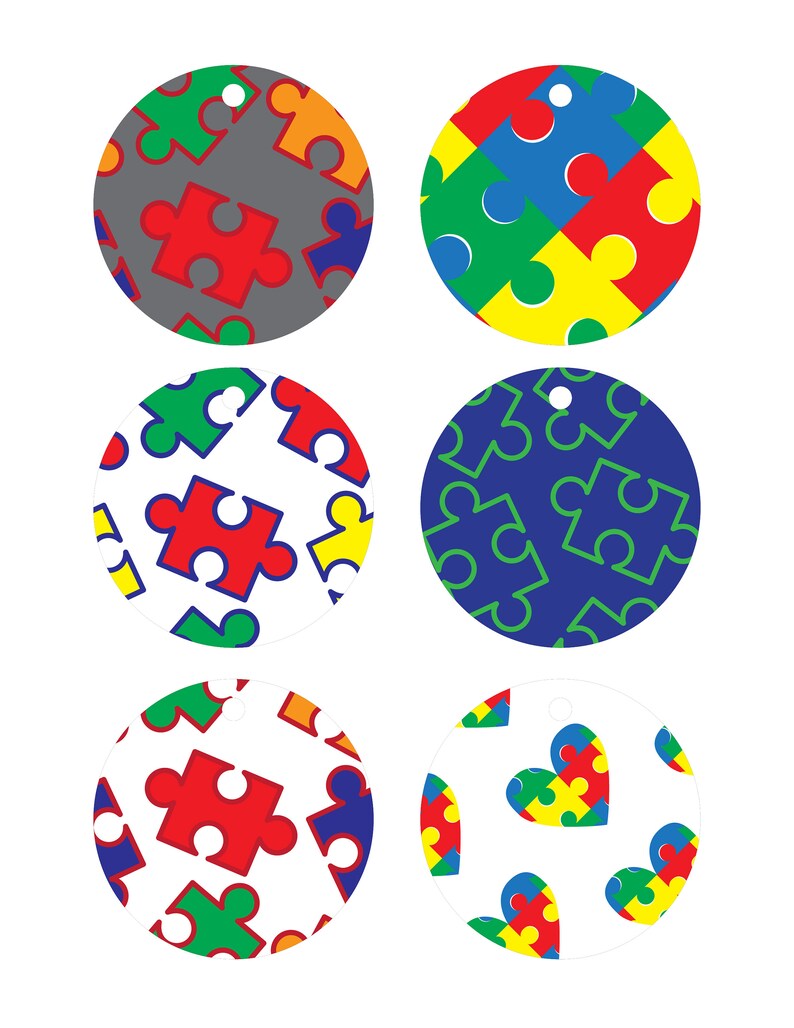 Printable Autism Christmas Ornaments - Etsy