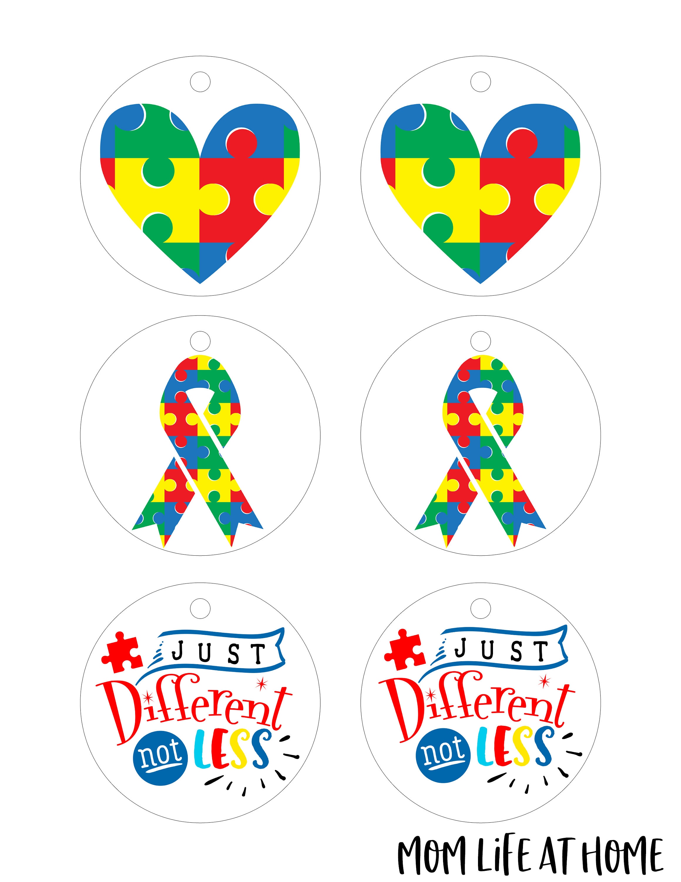 Printable Autism Christmas Ornaments - Etsy