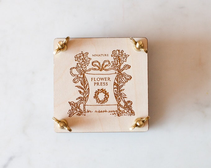Mini Flower Press Engraved Wooden Flowerpress Herb Press Kit With ...