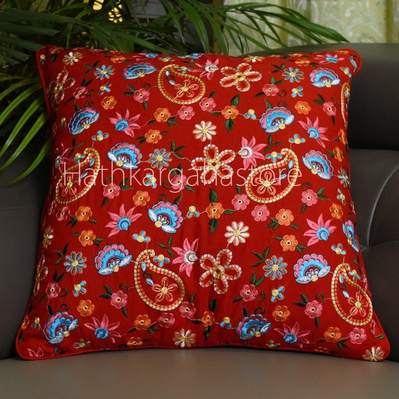 Red Cushion Cover - Etsy
